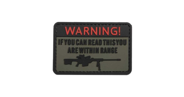 Sniper - WARNING! - Σήμα PVC